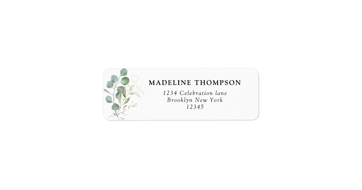 Classic Simple Eucalyptus Botanical Label | Zazzle