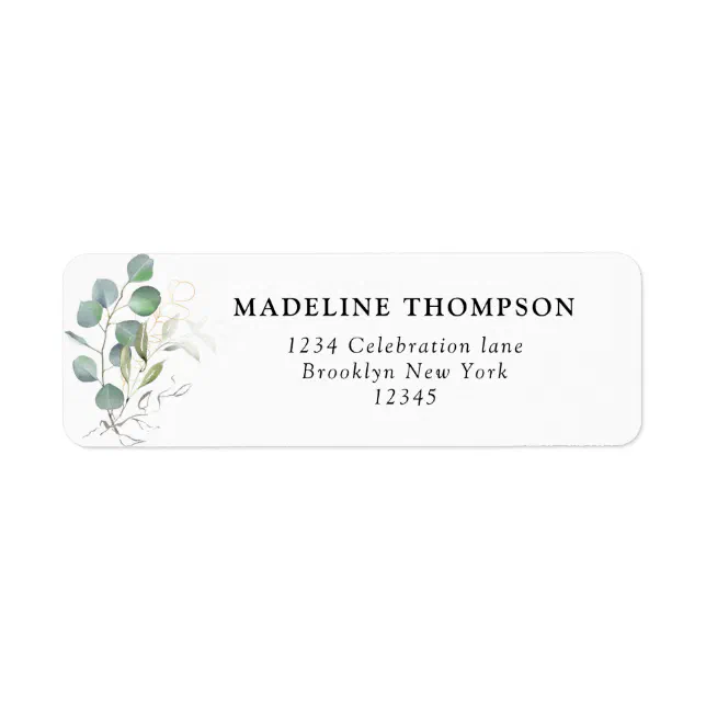 Classic Simple Eucalyptus Botanical Label | Zazzle