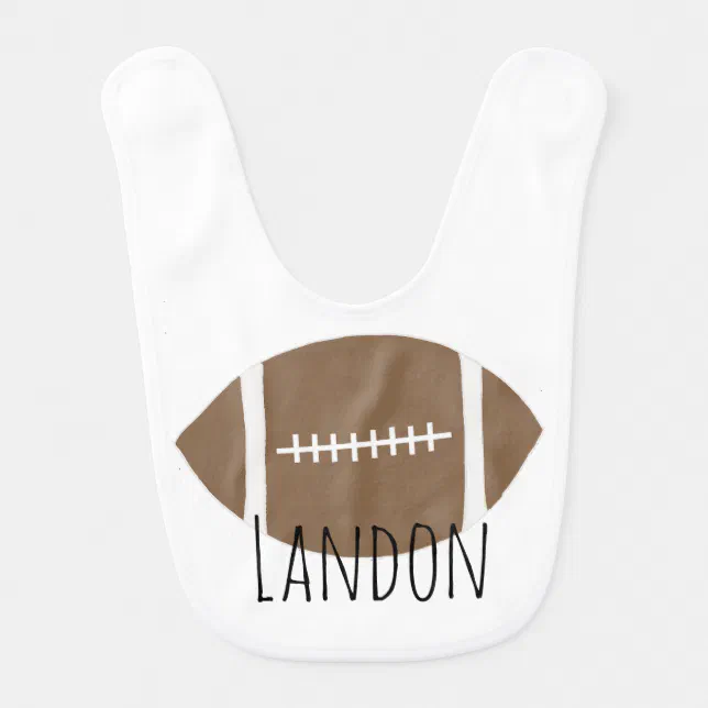 Classic Simple Football Baby Bib | Zazzle