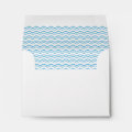 Classic Simple Formal Blue Wave Border Envelope | Zazzle