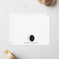 Classic Simple Modern Moon Note Card | Zazzle
