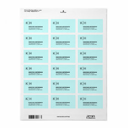 Classic Simple Monogram Address Label | Zazzle
