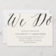 Classic Simple Script We Do Modern Wedding Invite | Zazzle