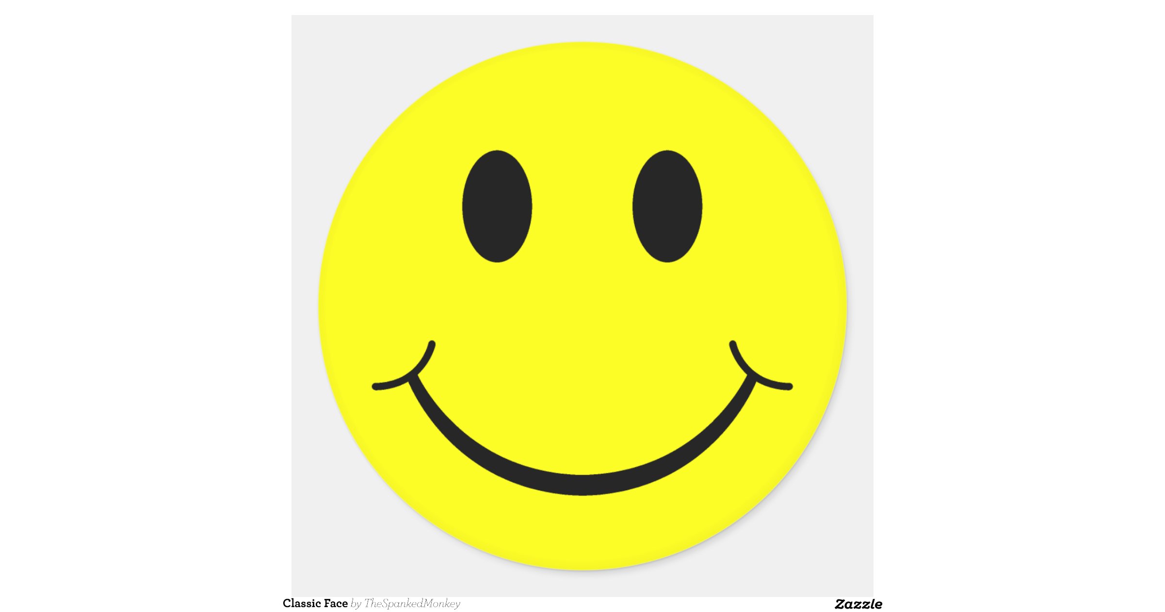 Classic Smiley Face Classic Round Sticker | Zazzle