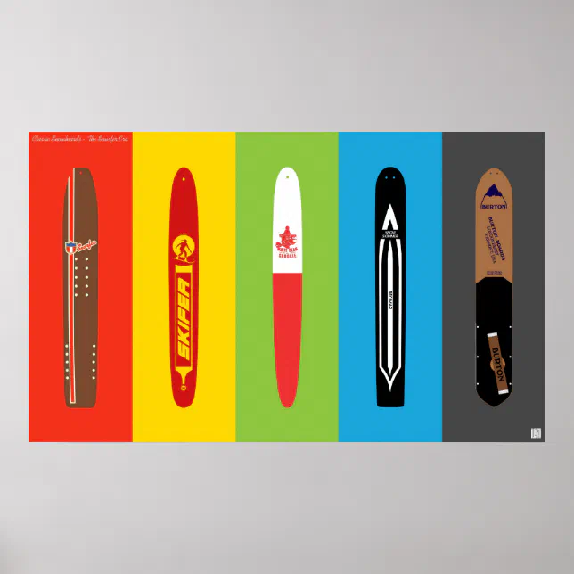 Classic Snowboards - The Snurfer Era Poster | Zazzle