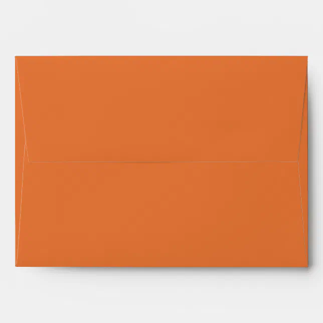 Classic Solid Matching Wedding Blank Burnt Orange Envelope | Zazzle