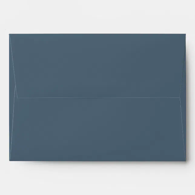 Classic Solid Matching Wedding Blank Dusky Blue Envelope | Zazzle