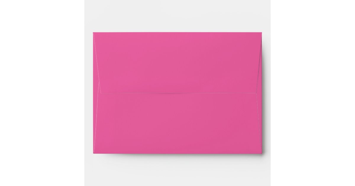 Classic Solid Matching Wedding Blank Hot Pink Envelope | Zazzle