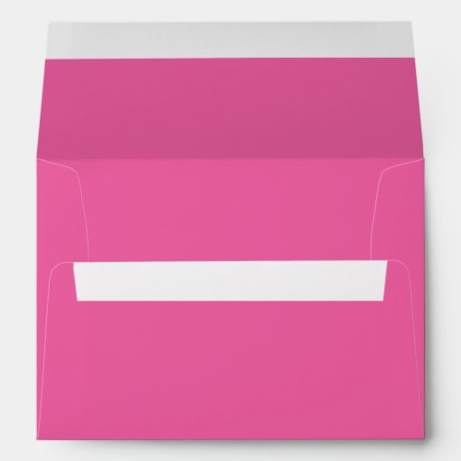 Classic Solid Matching Wedding Blank Hot Pink Envelope | Zazzle