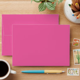 Classic Solid Matching Wedding Blank Hot Pink Envelope | Zazzle