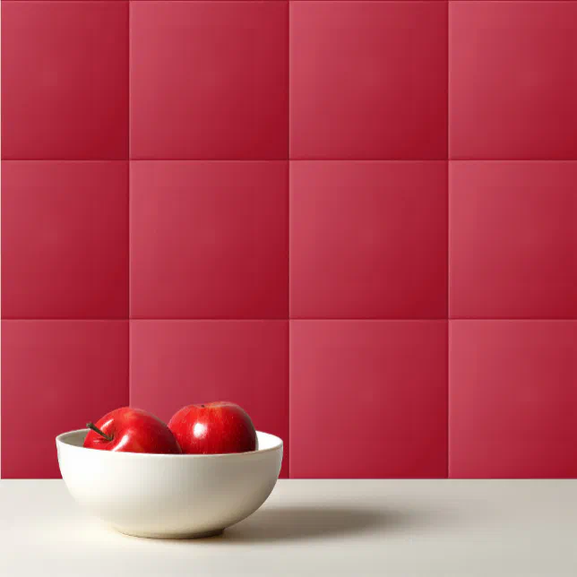 Classic solid True red Ceramic Tile | Zazzle