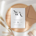 Classic Sophisticated Monogram Modern Wedding Invitation | Zazzle