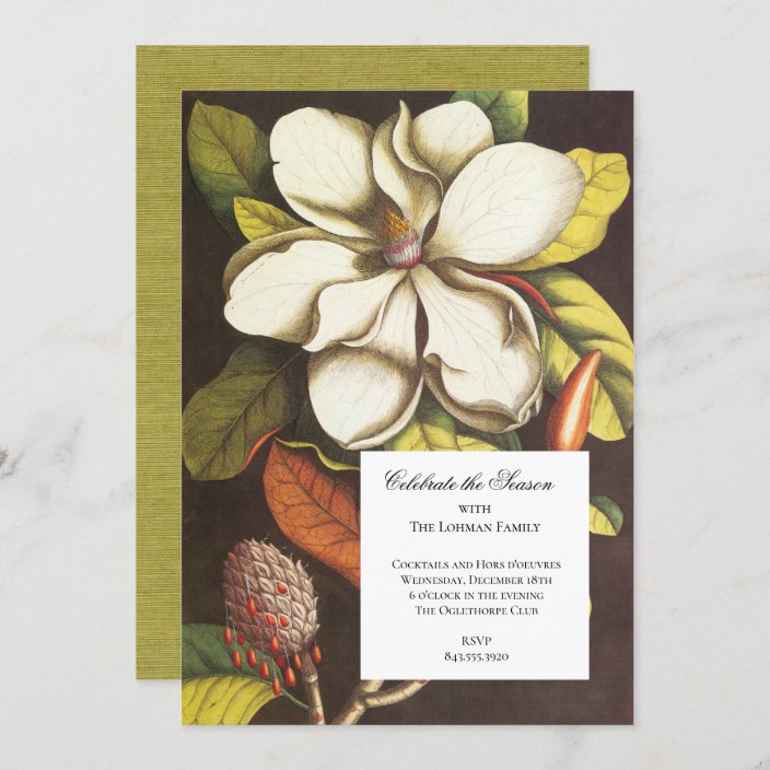 Classic Southern Magnolia Invitation | Zazzle.com