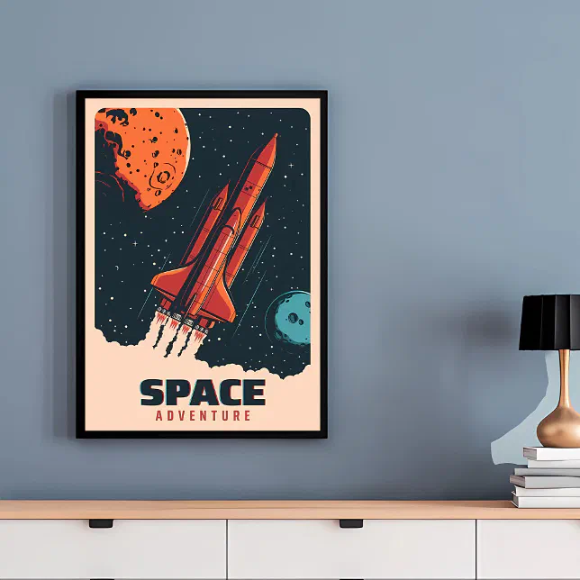 Classic Space Adventure Vintage Poster | Zazzle