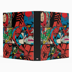 Classic Spider-Man Comic Book Pattern 3 Ring Binder | Zazzle