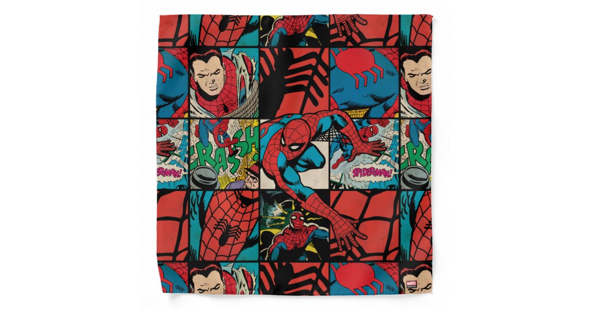 Classic Spider-Man Comic Book Pattern Bandana | Zazzle