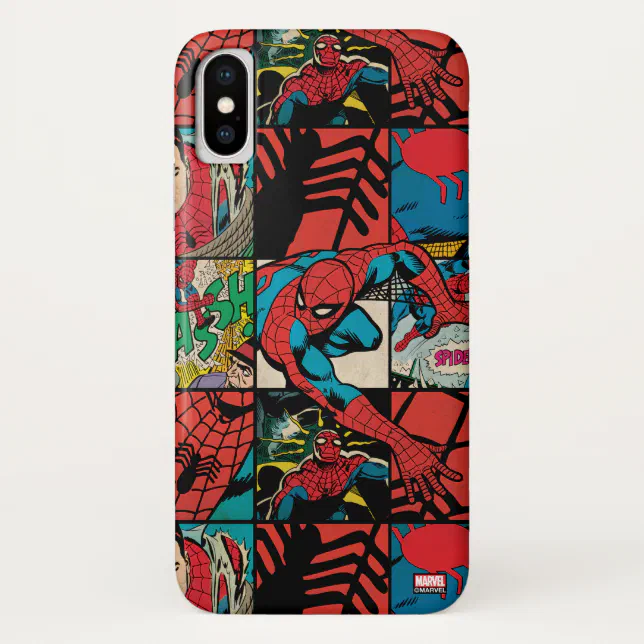 Classic Spider-Man Comic Book Pattern Case-Mate iPhone Case | Zazzle