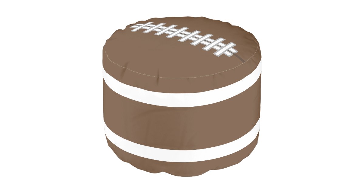 Classic Sports Football Pillow Ottoman Pouf | Zazzle