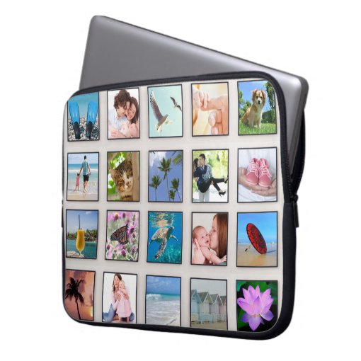 Classic Square Frame Photo Collage Laptop Sleeve | Zazzle