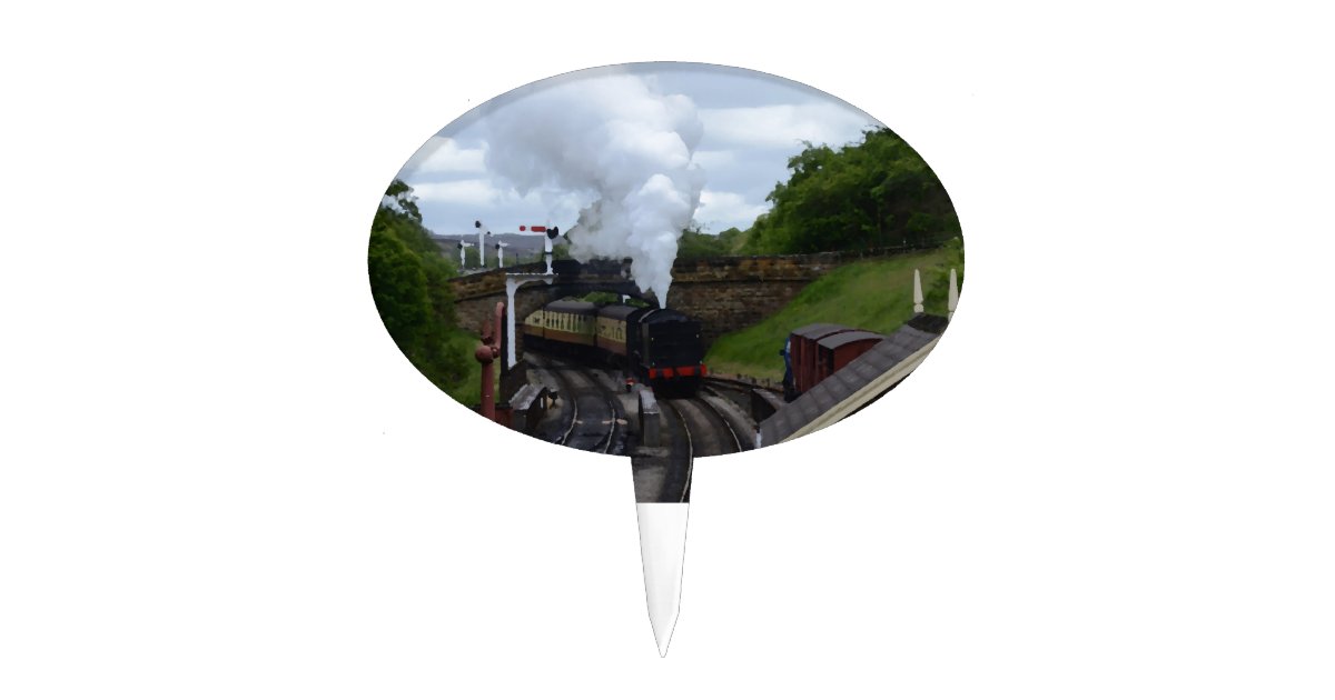 Classic Steam Train Cake Topper | Zazzle