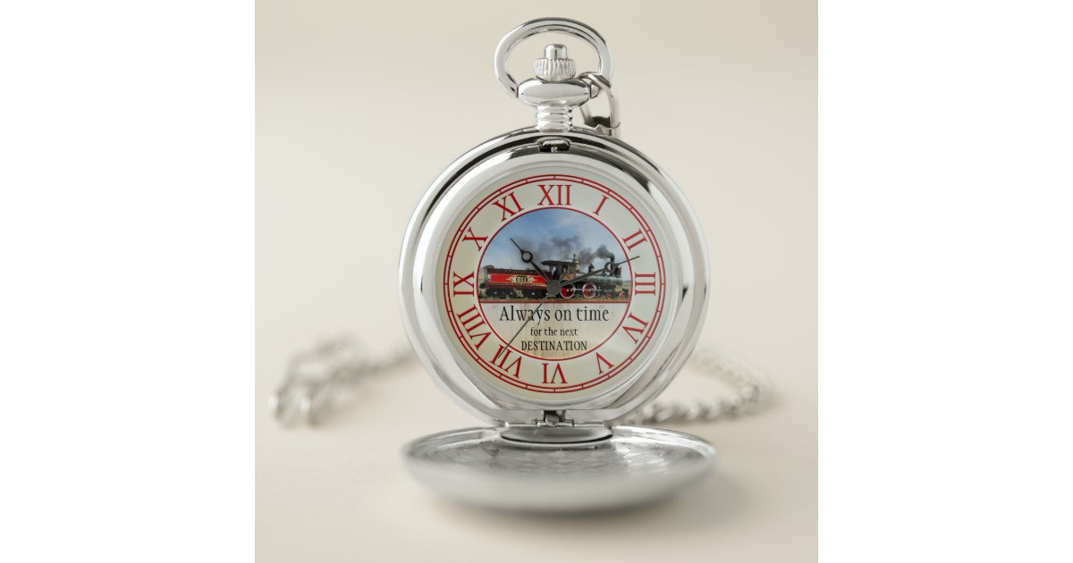 Classic Steam Train Pocket Watch | Zazzle