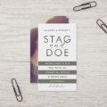 Classic Stripe Stag & Doe Ticket, Custom Color Business Card | Zazzle