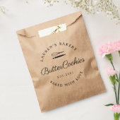 Classic Style Home Bakery Logo Cookie Bags | Zazzle