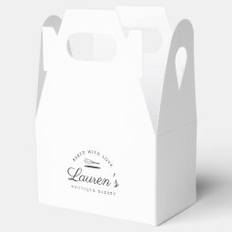 Classic Style Home Bakery Logo Pastry Boxes | Zazzle