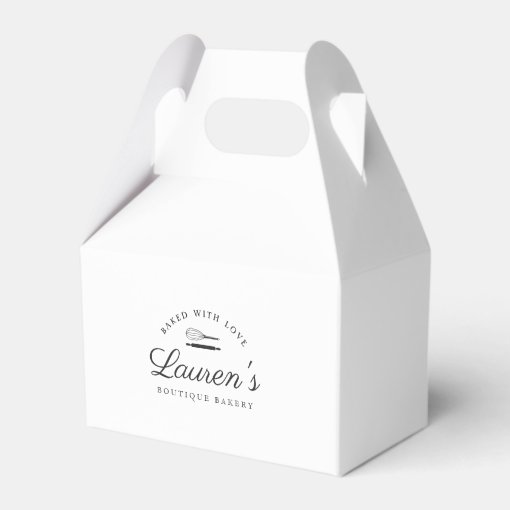 Classic Style Home Bakery Logo Pastry Boxes | Zazzle