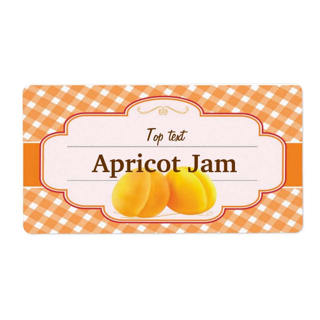 Classic Style Jam Jelly Traditional Apricot Jam Label | Zazzle