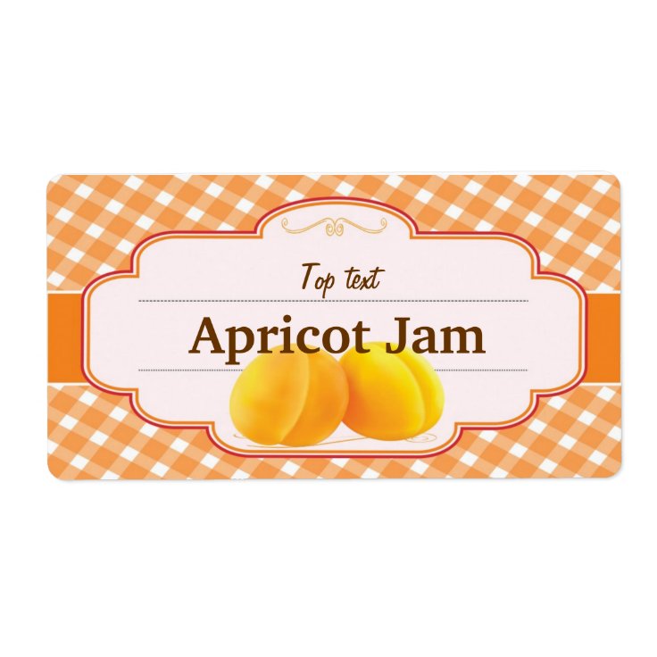Classic Style Jam Jelly Traditional Apricot Jam Label | Zazzle