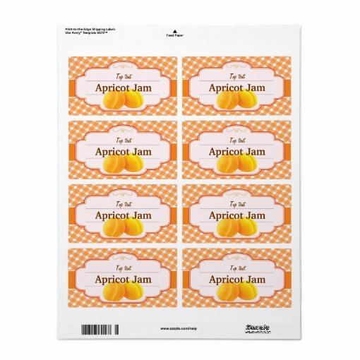 Classic Style Jam Jelly Traditional Apricot Jam Label | Zazzle