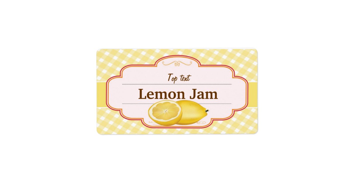 Classic Style Jam Jelly Traditional Lemon Jam Label | Zazzle