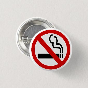 Classic Style No Smoking Button | Zazzle