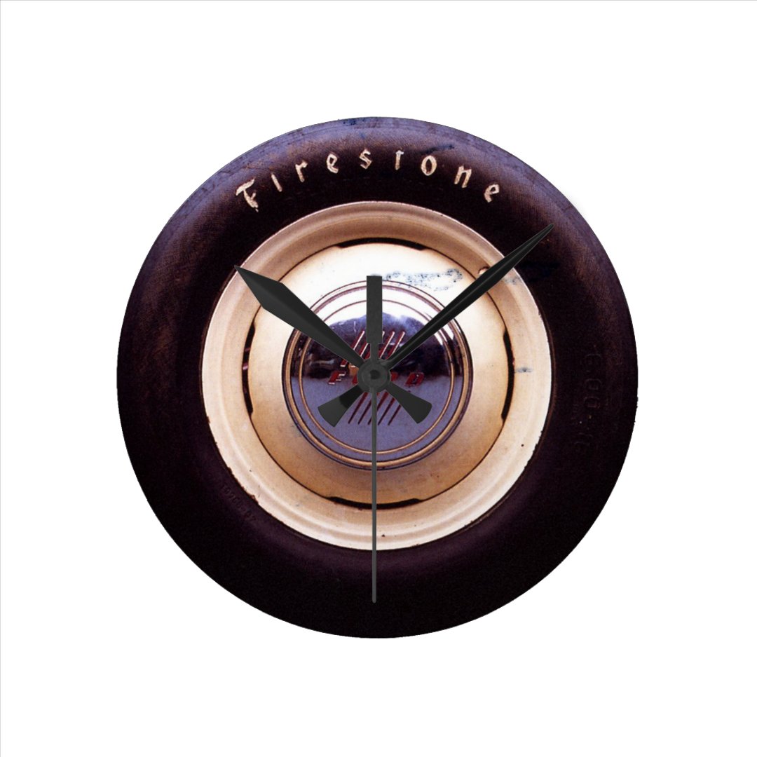 Classic Style Wheel/tire Clock | Zazzle