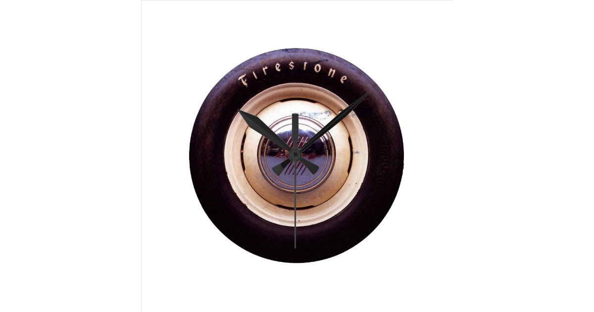 Classic Style Wheel/tire Clock | Zazzle