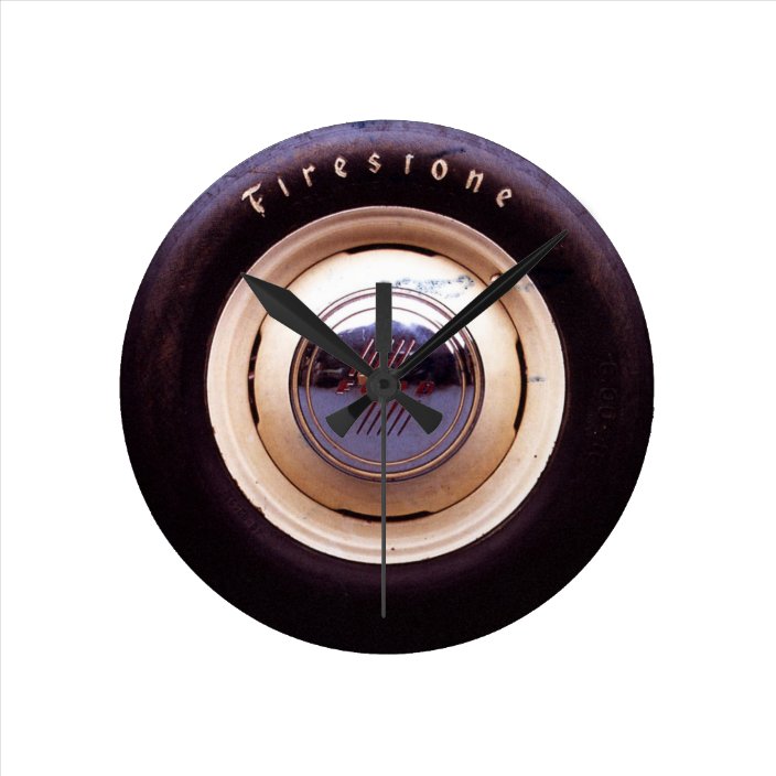 Classic Style Wheel/tire Clock | Zazzle.com