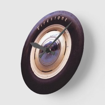 Classic Style Wheel/tire Clock | Zazzle