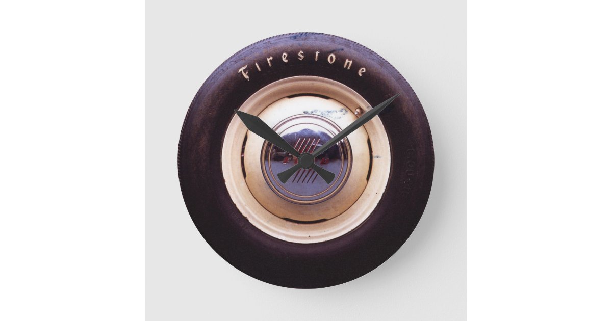 Classic Style Wheel/tire Clock | Zazzle
