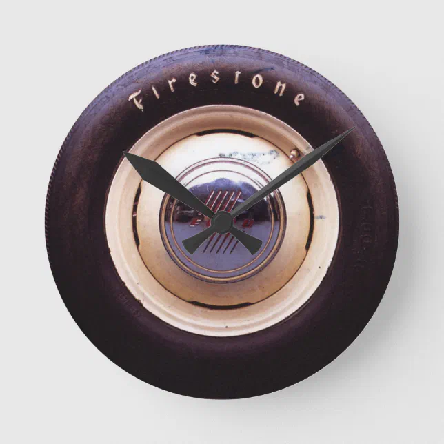 Classic Style Wheel/tire Clock | Zazzle