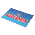 Classic Superman Bold Logo Cloth Placemat | Zazzle