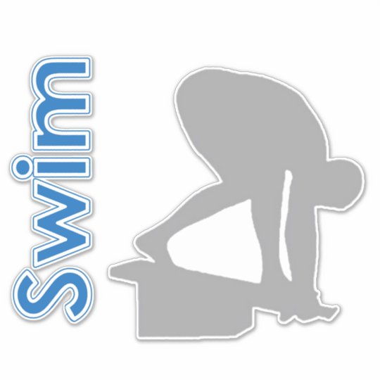 Classic Swim Sticker | Zazzle.com