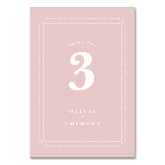 Classic table number, wedding reception, pink table number | Zazzle.com
