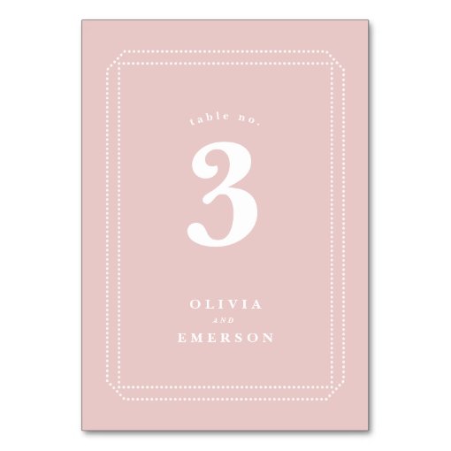 Classic table number, wedding reception, pink table number | Zazzle