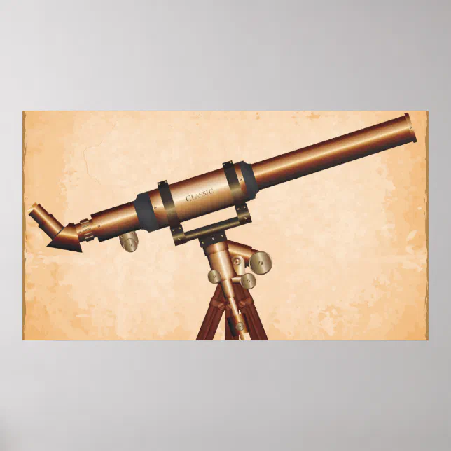 Classic Telescope Poster | Zazzle