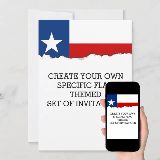 Classic Texas State Flag Invitation | Zazzle