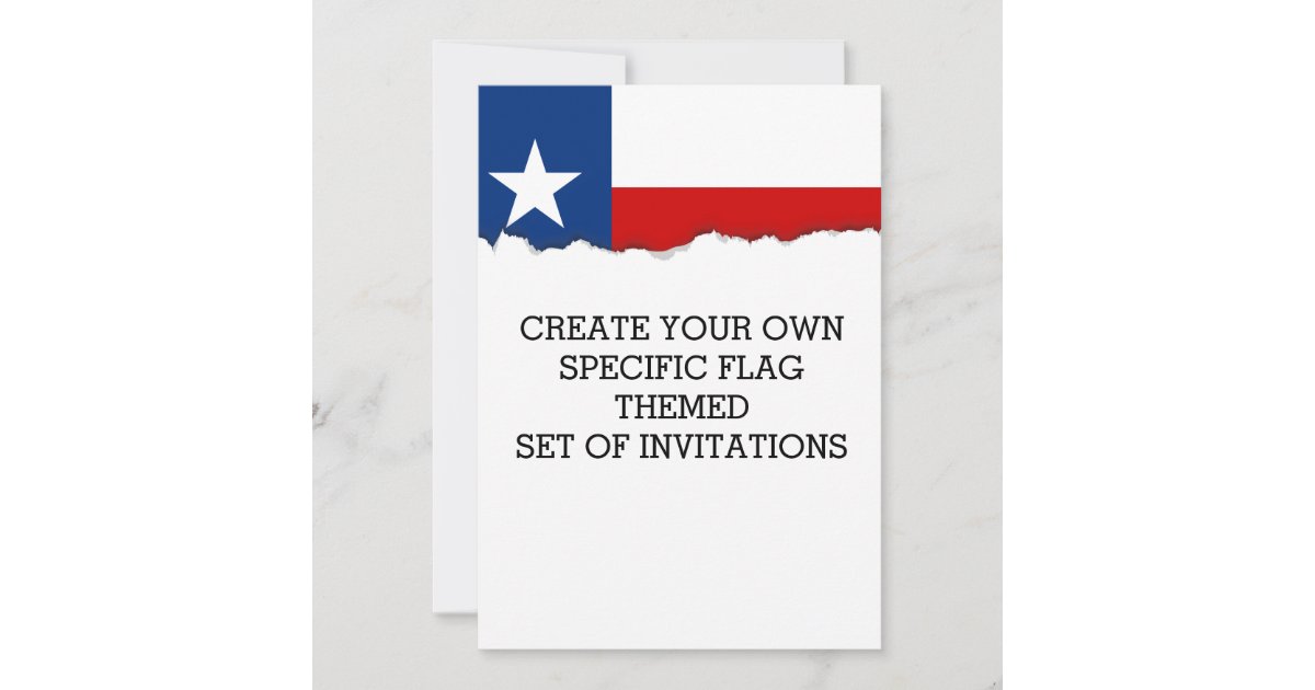 Classic Texas State Flag Invitation | Zazzle