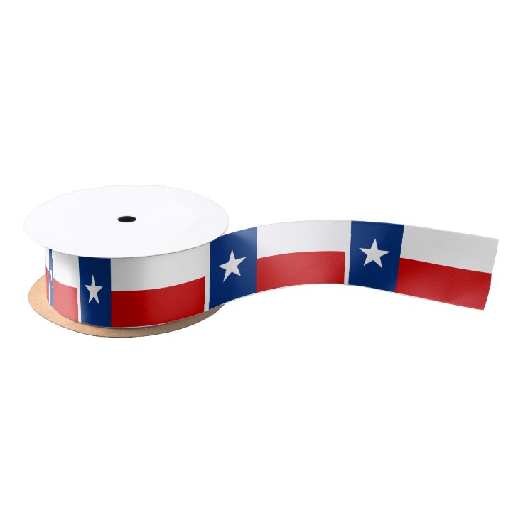Classic Texas State Flag Satin Ribbon | Zazzle