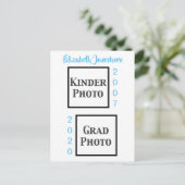 Classic Then and Now Graduation Announcement Photo Postcard | Zazzle