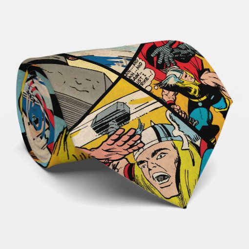 Classic Thor Comic Book Pattern Neck Tie | Zazzle
